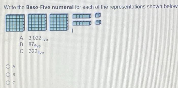 Solved Write the Base-Five numeral for each of the | Chegg.com
