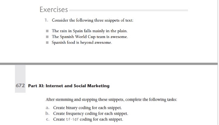 Exercises 1. Consider the following three snippets of | Chegg.com