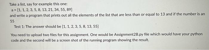 Solved Take a list, say for example this one: | Chegg.com