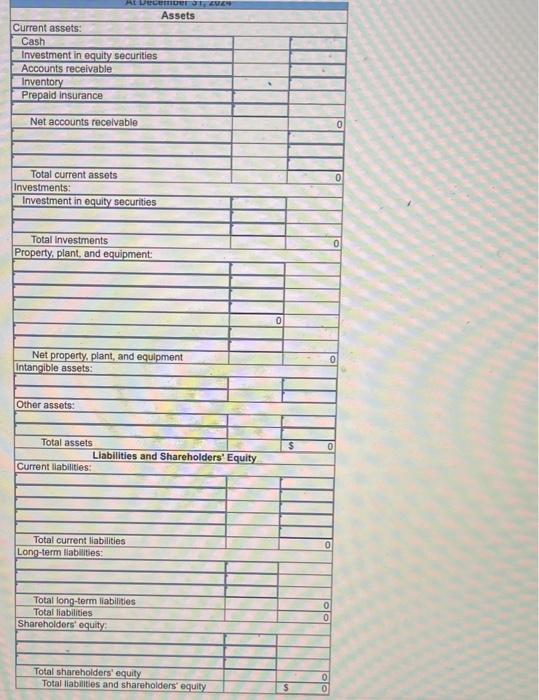 Solved The following is a December 31, 2024, post-closing | Chegg.com