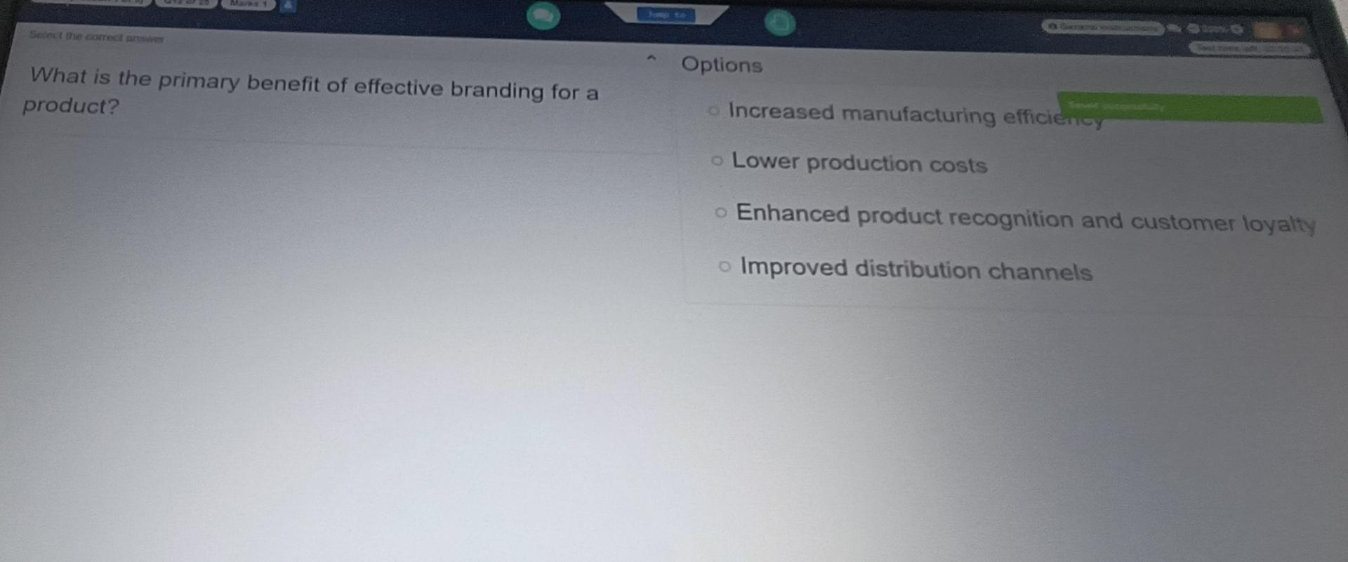 Solved What is the primary benefit of effective branding for | Chegg.com