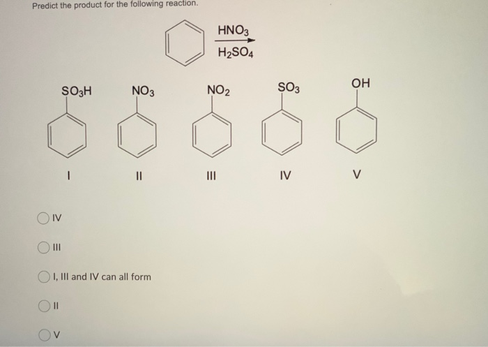 Solved Predict the product for the following reaction. HNO3 | Chegg.com