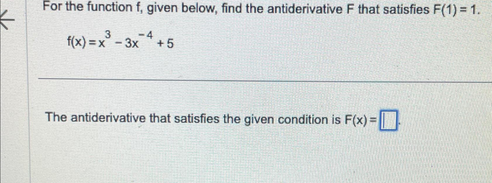 Solved For the function f, ﻿given below, find the | Chegg.com