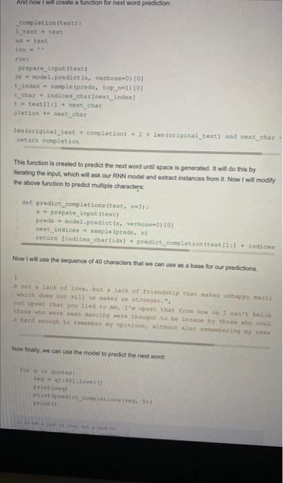 Solved Most of the keyboards in smartphones give next word | Chegg.com