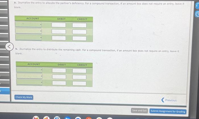 Solved 2. Assume the partner with the capital deficiency | Chegg.com