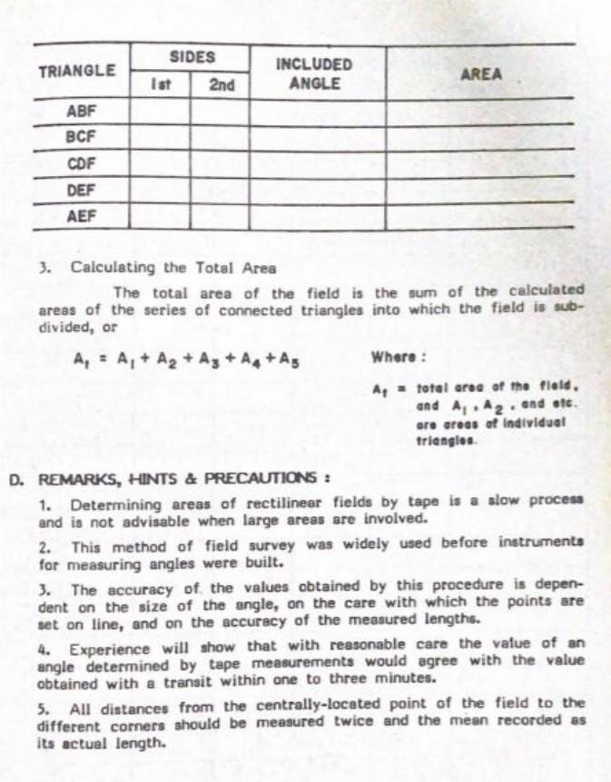 Solved INSTRUMENTS & ACCESSORIES : Steel Tape, Chaining | Chegg.com