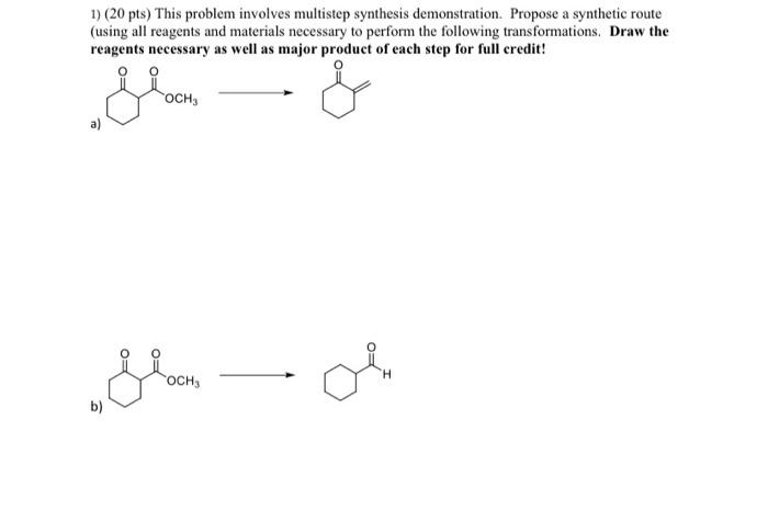 Solved This problem involves multistep synthesis | Chegg.com