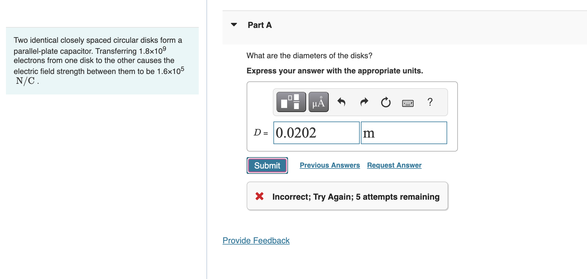 Solved Part ATwo identical closely spaced circular disks | Chegg.com