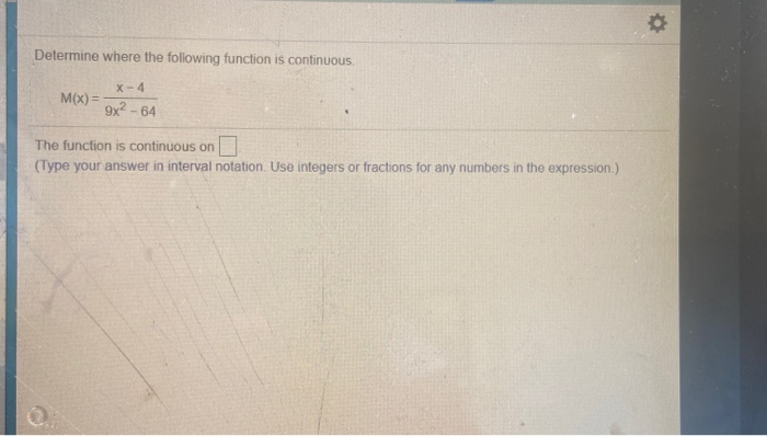 Solved Determine where the function F(x)= is continuous The | Chegg.com