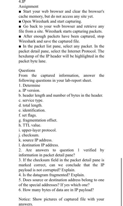 Solved Assignment - Start your web browser and clear the | Chegg.com
