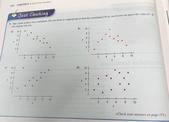Solved Just Checking 9. Take a look at these four | Chegg.com