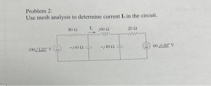 Solved Problem 2: Use mesh analysis to determine current Io | Chegg.com