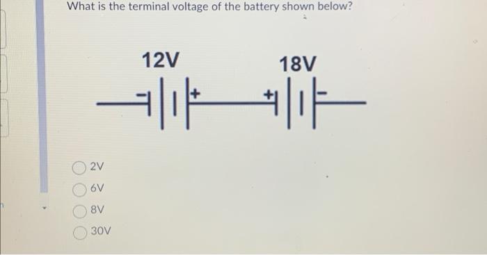 Solved What is the terminal voltage of the battery shown | Chegg.com