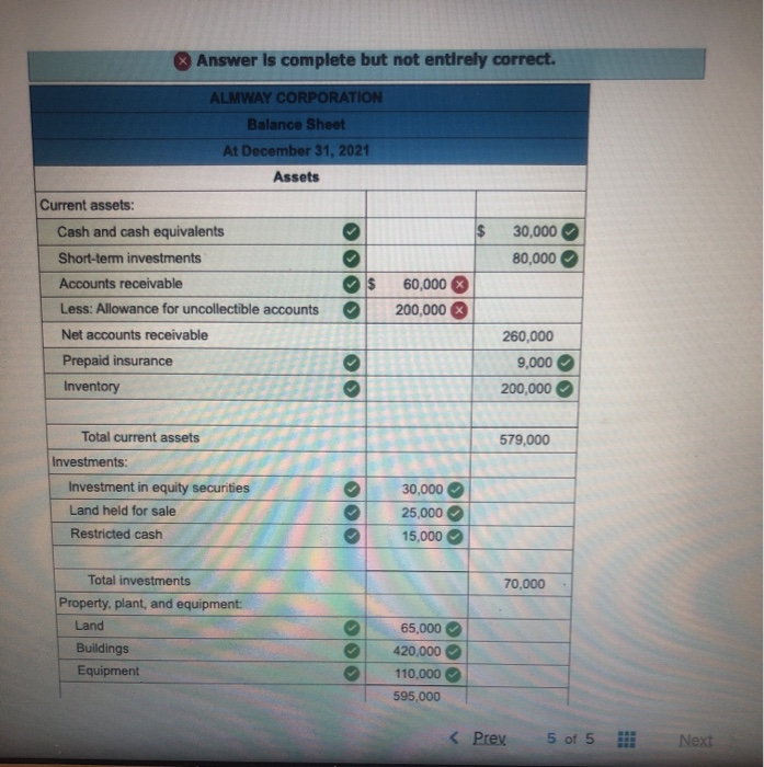 Solved Check my work Problem 3-3 (Static) Balance sheet | Chegg.com