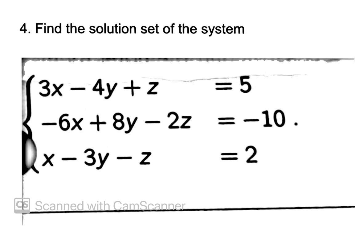 Solved Find the solution set of the | Chegg.com