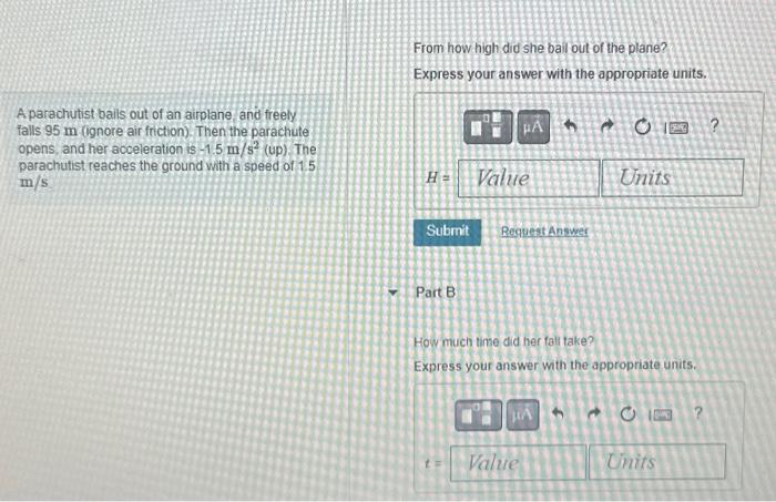 Solved From how high did she bail out of the plane? Express | Chegg.com