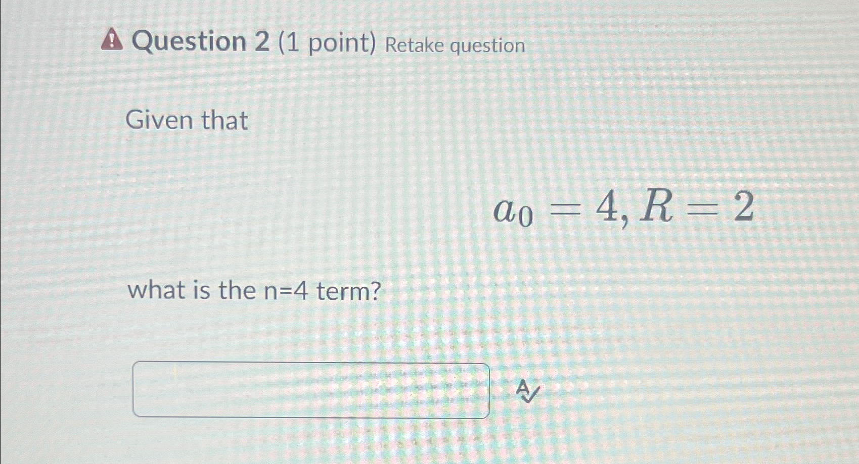 Solved Question 2 (1 point) Retake questionGiven | Chegg.com Solved Question 2 (1 point) Retake questionGiven | Chegg.com