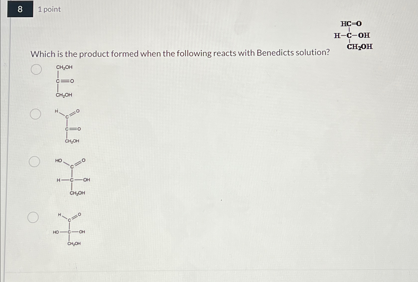 Solved 81 ﻿pointWhich is the product formed when the | Chegg.com