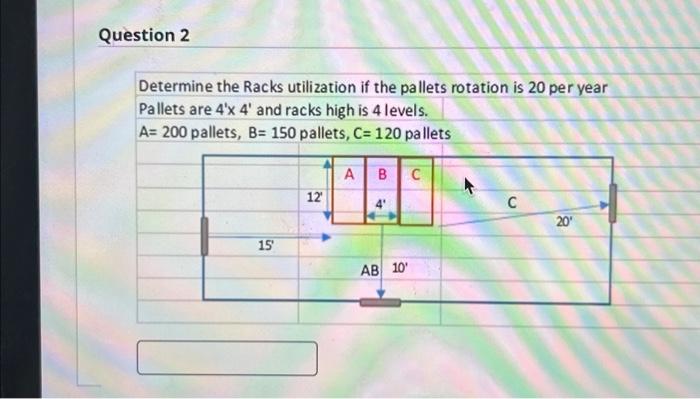 Solved Determine the Racks utilization if the pallets | Chegg.com