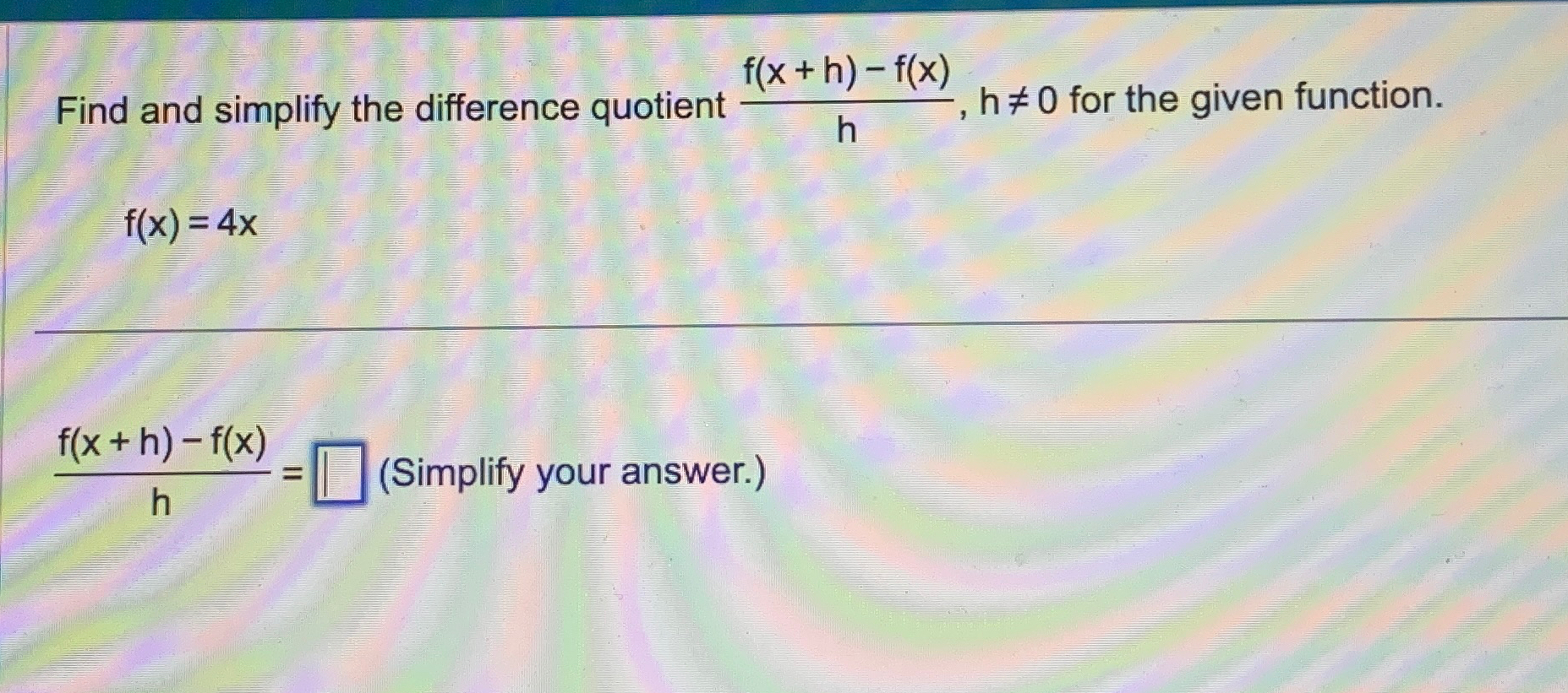 Solved Find and simplify the difference quotient | Chegg.com
