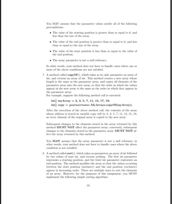Solved 3 Re Implementing The Array Class The Arrays Class 9830