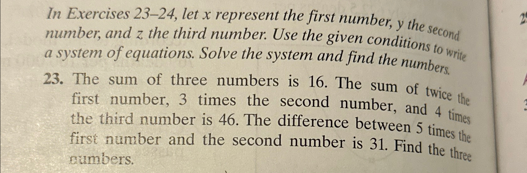 Solved In Exercises 23-24, ﻿let x ﻿represent the first | Chegg.com