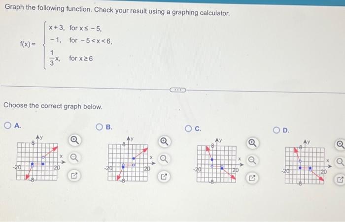Solved Graph the following function. Check your result using | Chegg.com