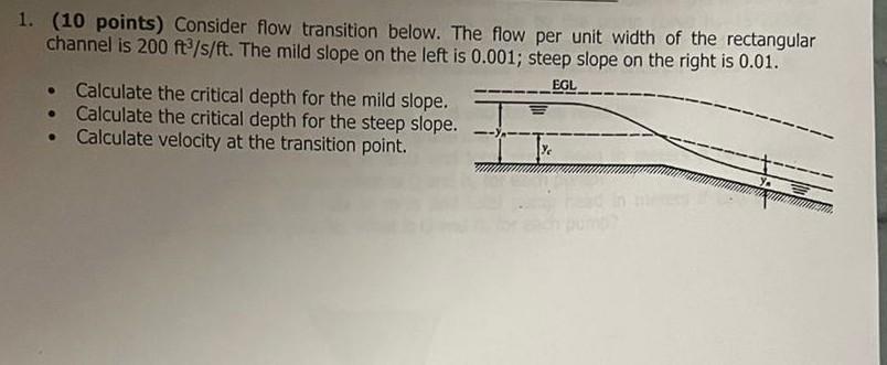 Solved 1. (10 points) Consider flow transition below. The | Chegg.com