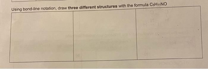 Solved Using bond-line notation, draw three different | Chegg.com