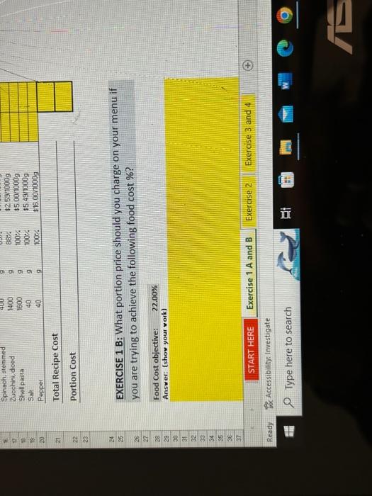 Solved EXERCISE 1 A: Adjust AP prices into EP prices where | Chegg.com
