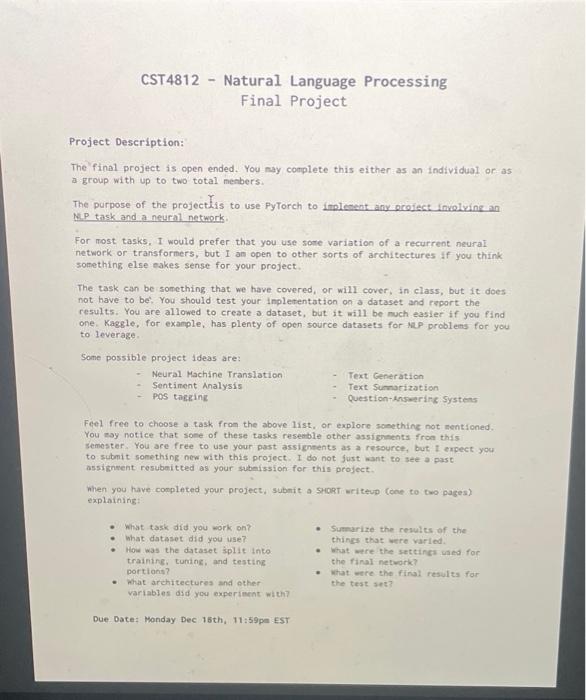 Solved read the instructions i want you to use PyTorch to | Chegg.com