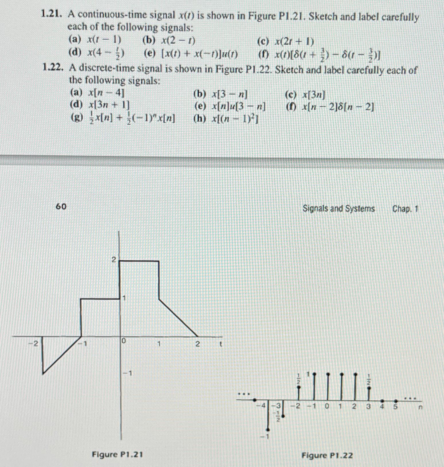 Solved Complete only problem 1.21 (f) ﻿and 1.22 (f) ﻿1.21. | Chegg.com