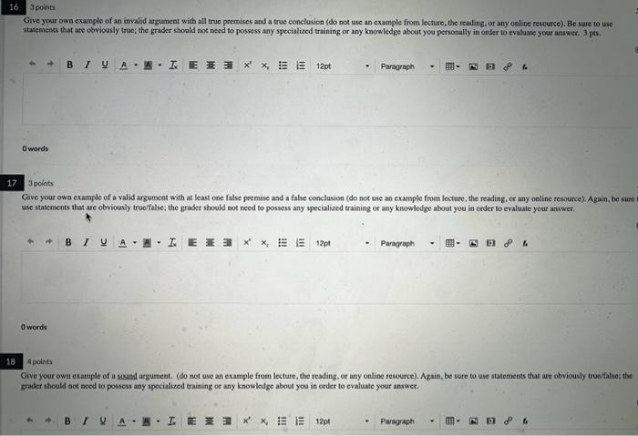 Give your own example of an invalid argument with all | Chegg.com