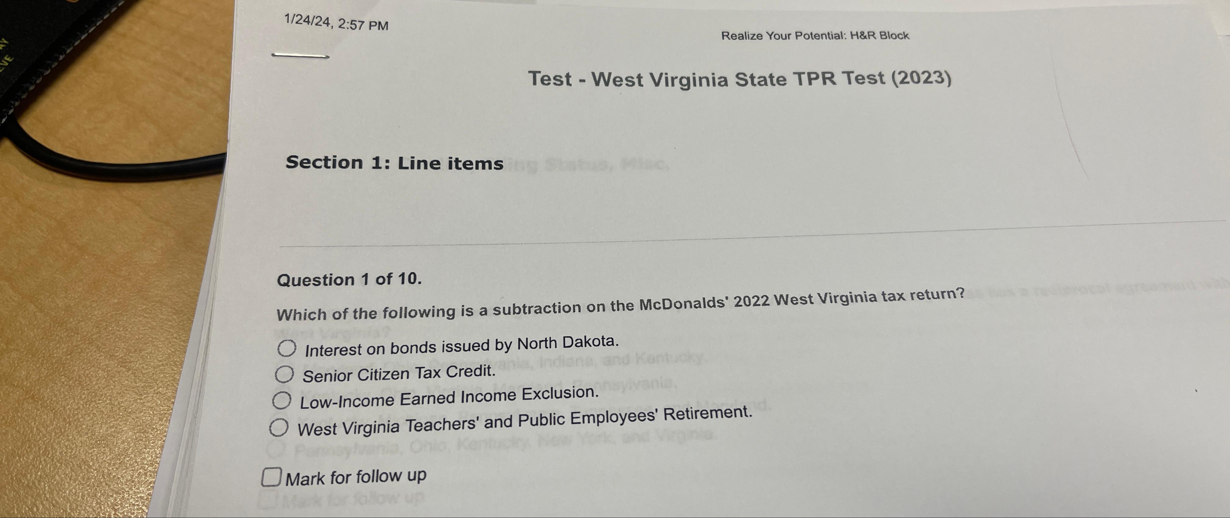 Solved (1)/(24)/24,2:57 PM\\nRealize Your Potential: H&R | Chegg.com