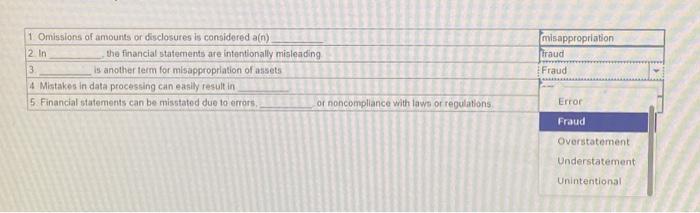 Solved changes in accounting regulations changes in | Chegg.com