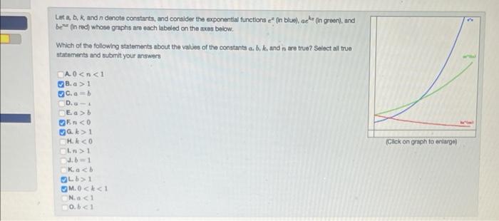 [Solved]: Let a b, ( k ) and ( n ) denote constarts, an