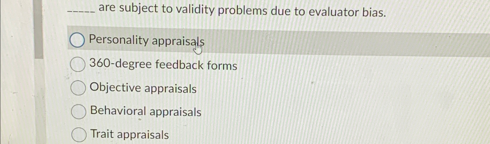Solved are subject to validity problems due to evaluator | Chegg.com