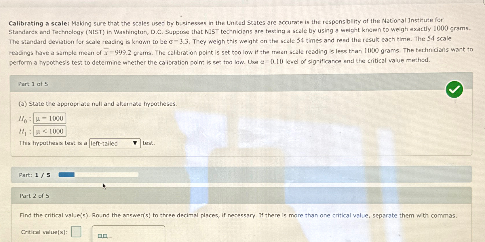 Solved Calibrating a scale: Making sure that the scales used | Chegg.com