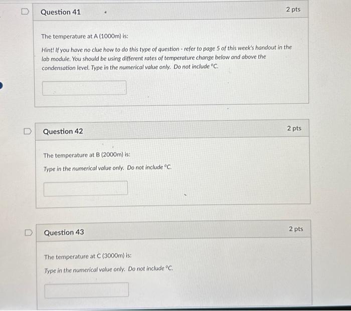 The chart below shows a ground temperature of 42 | Chegg.com