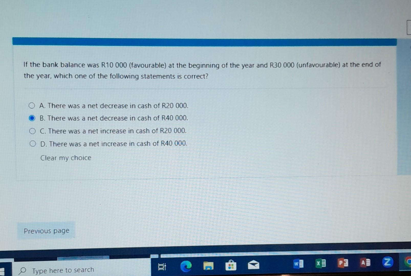 Solved If the bank balance was R10 000 (favourable) at the | Chegg.com