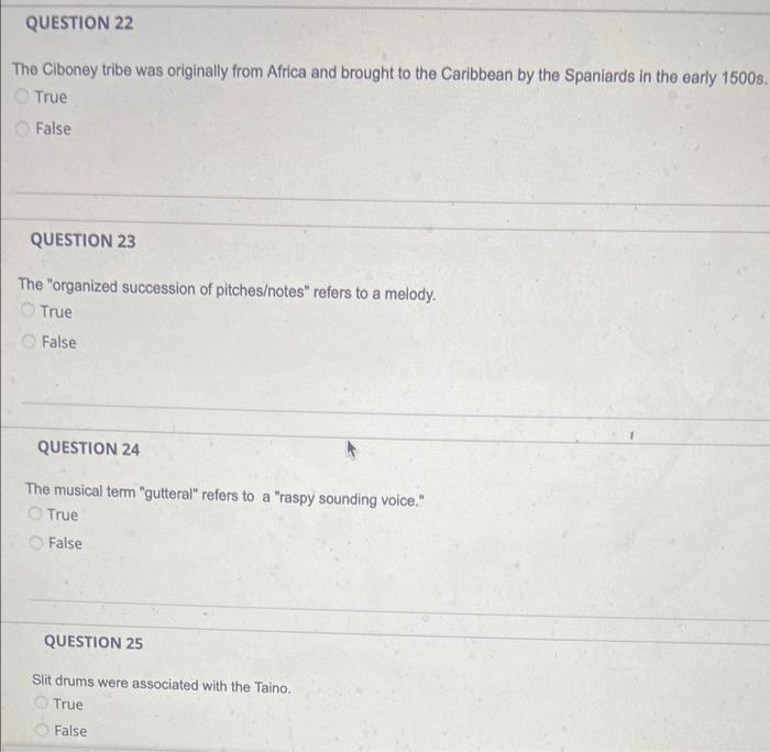 Solved QUESTION 22 The Ciboney tribe was originally from | Chegg.com