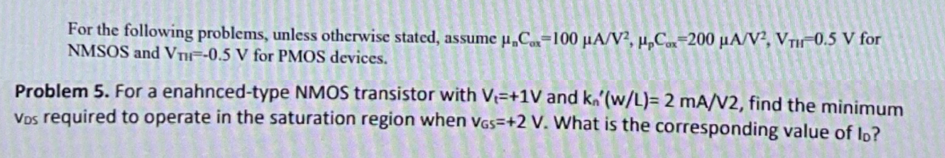 Solved For the following problems, unless otherwise stated, | Chegg.com