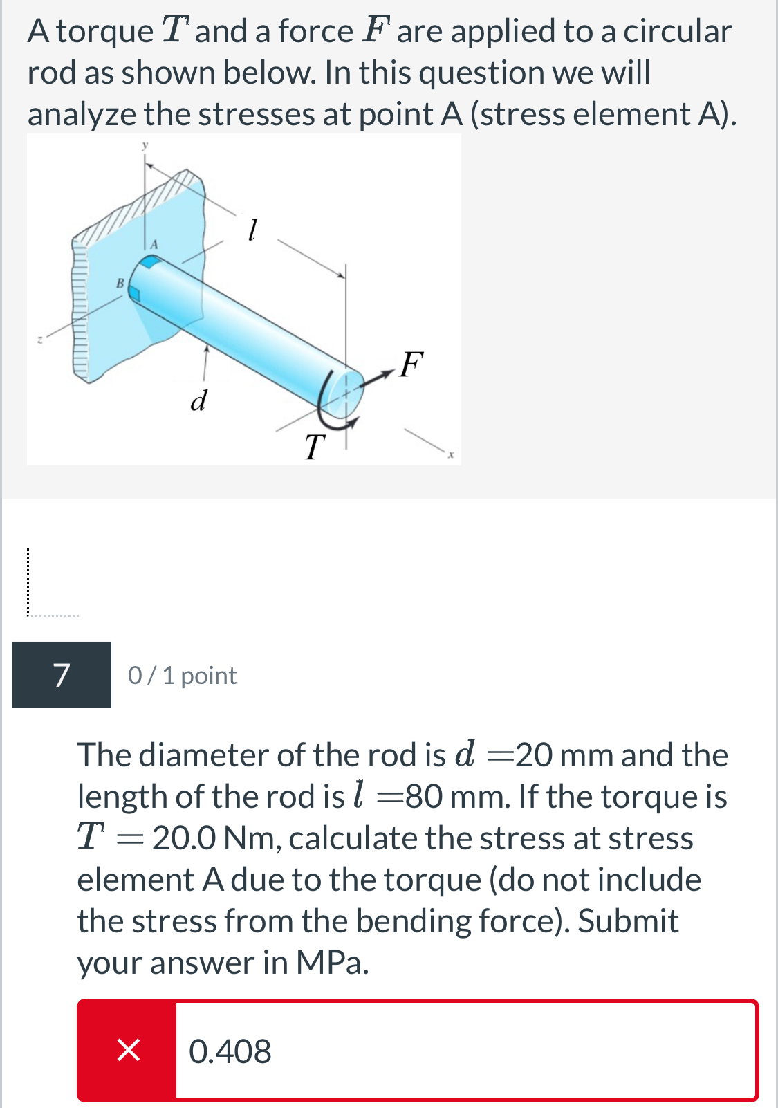 Solved A torque T ﻿and a force F ﻿are applied to a circular | Chegg.com