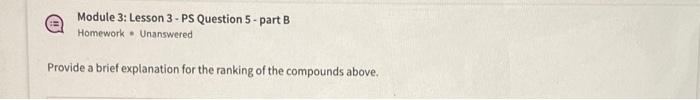Solved Module 3: Lesson 3 - PS Question 5 - part A Homework | Chegg.com