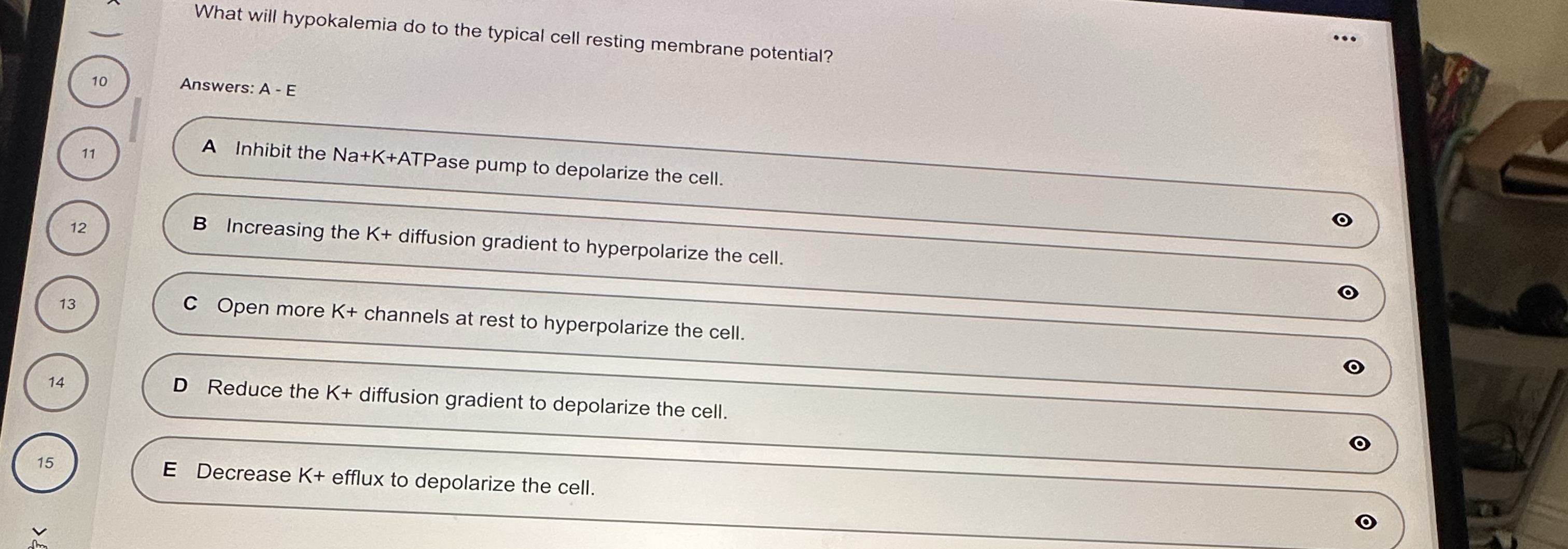 What will hypokalemia do to the typical cell resting | Chegg.com