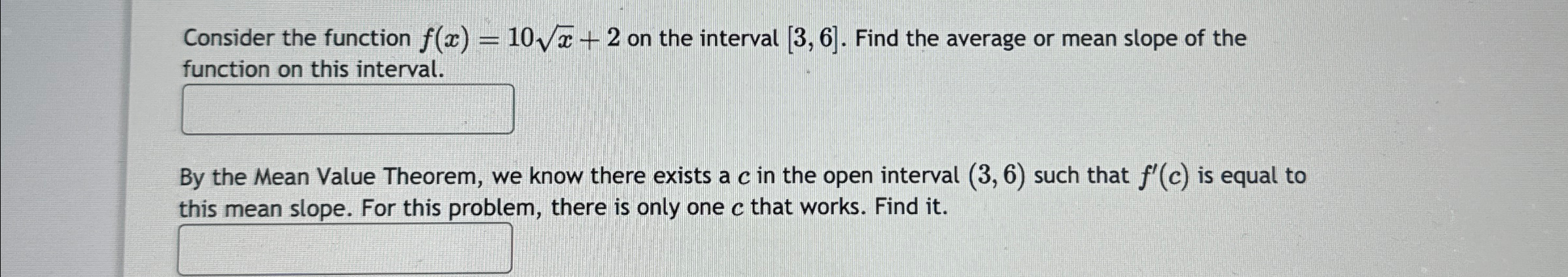 Solved Consider the function f(x)=10x2+2 ﻿on the interval | Chegg.com
