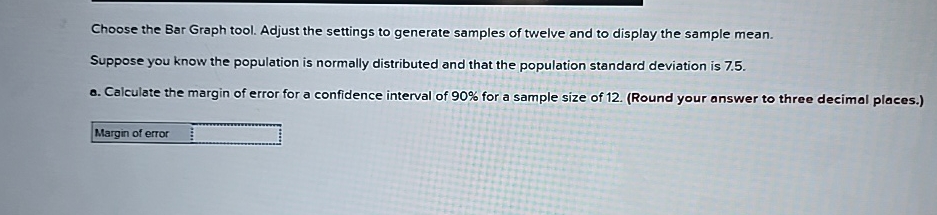Solved Choose the Bar Graph tool. Adjust the settings to | Chegg.com