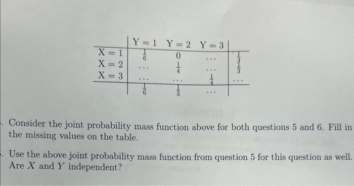 Solved Consider the joint probability mass function above | Chegg.com