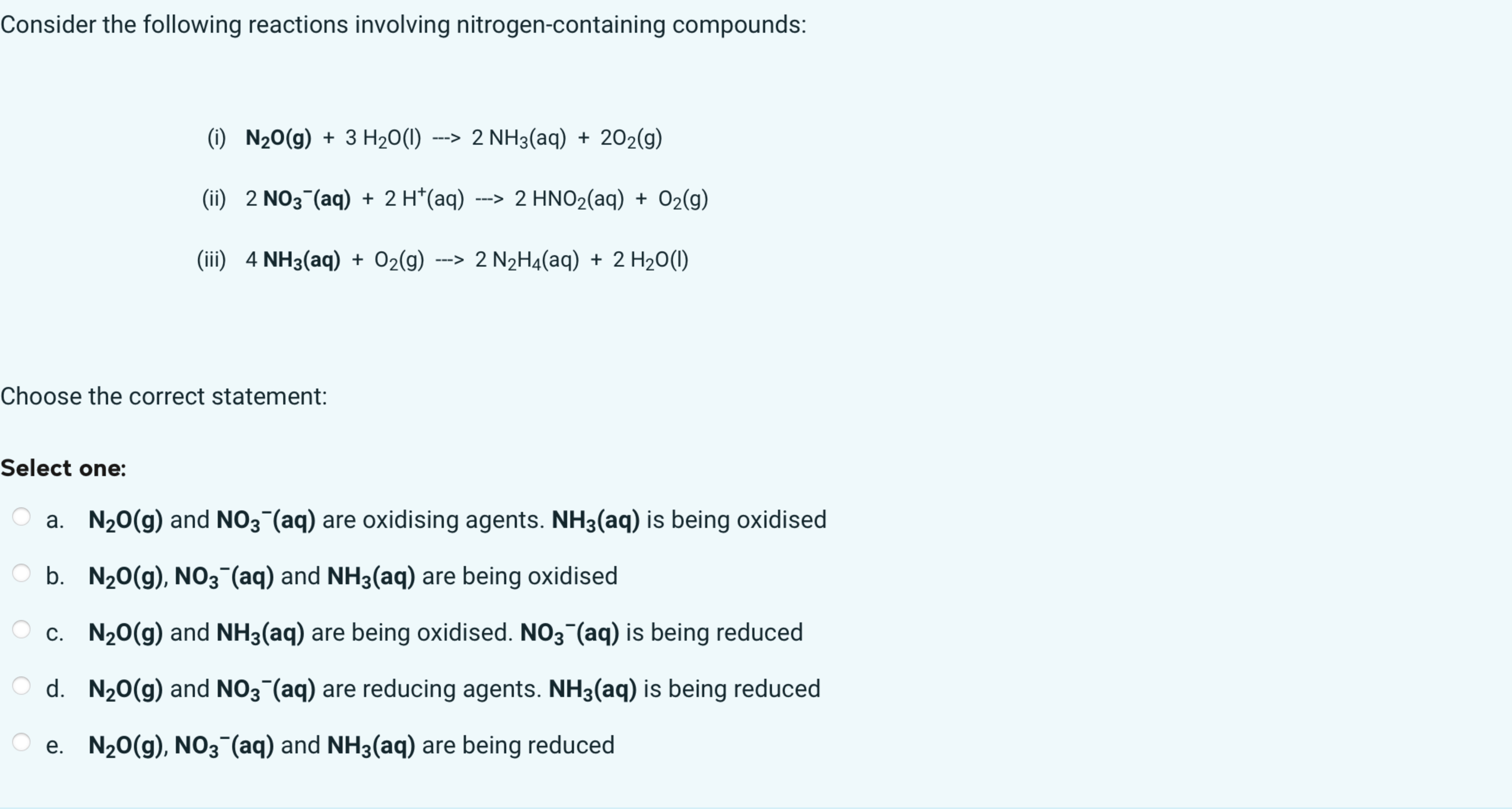 Solved Consider the following reactions involving | Chegg.com