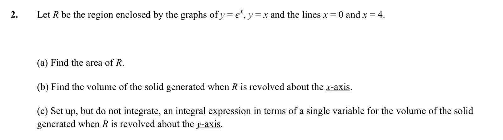 Solved Let R ﻿be the region enclosed by the graphs of | Chegg.com